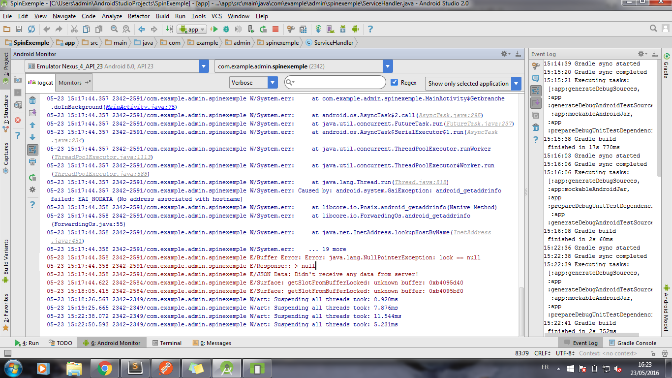 remplir mon spinner d'élément d'une table - Android studio par MahmoudiSara - page 1 ...